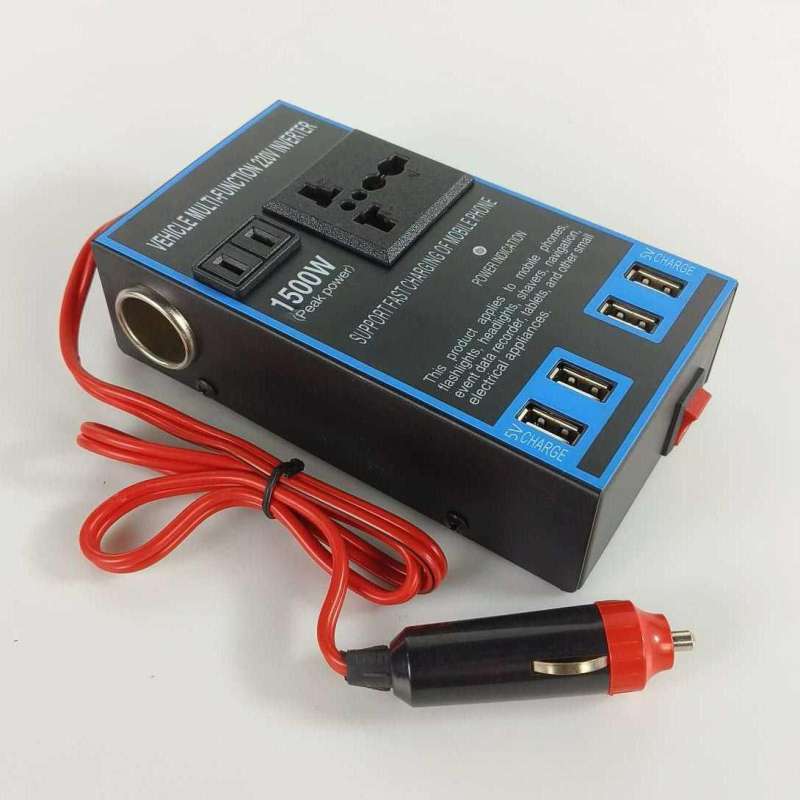 Promo Pengwei Car Power Inverter Dc 12v/24v To Ac 220v 1500w 4 Usb Port ...