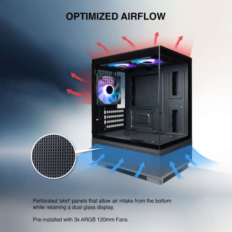 Jual Tecware Infinity M2 Pro - Dual Tempered Glass Matx Case / Casing ...