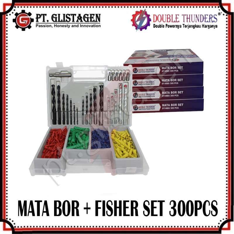 Promo Mata Bor Set Kayu Besi Beton Obeng Mata Bor Set 300 Pcs Box ...