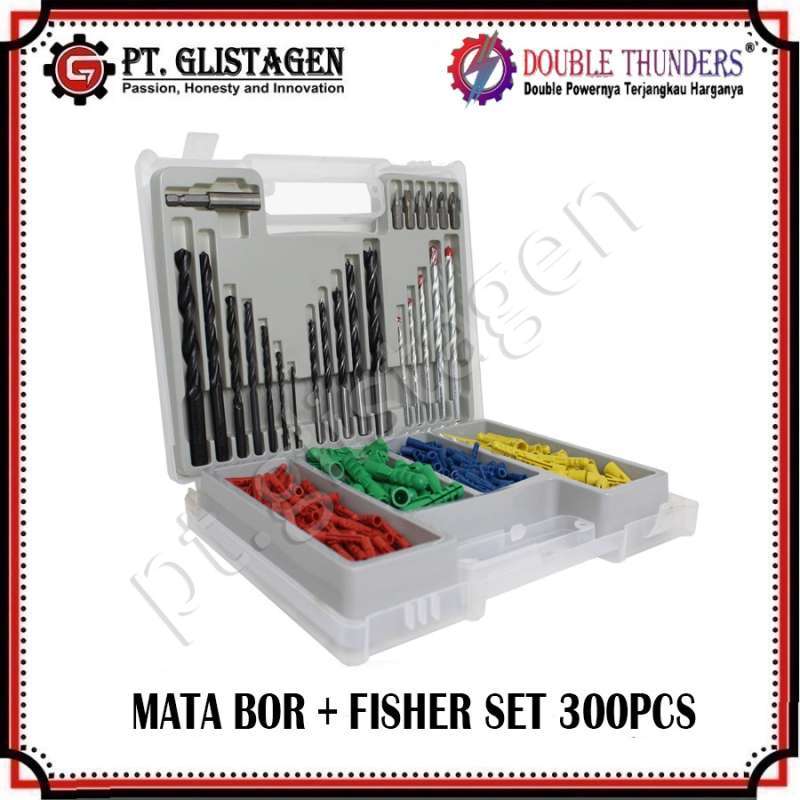 Promo Mata Bor Set Kayu Besi Beton Obeng Mata Bor Set 300 Pcs Box ...