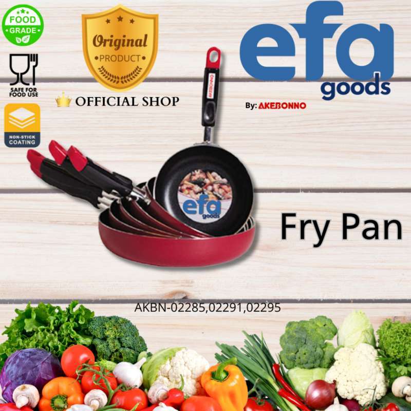 Promo Fry Pan Mega Gagang Merah Efa Goods / Teflon Mega Efa Goods / Teflon Anti Lengket Efa ...