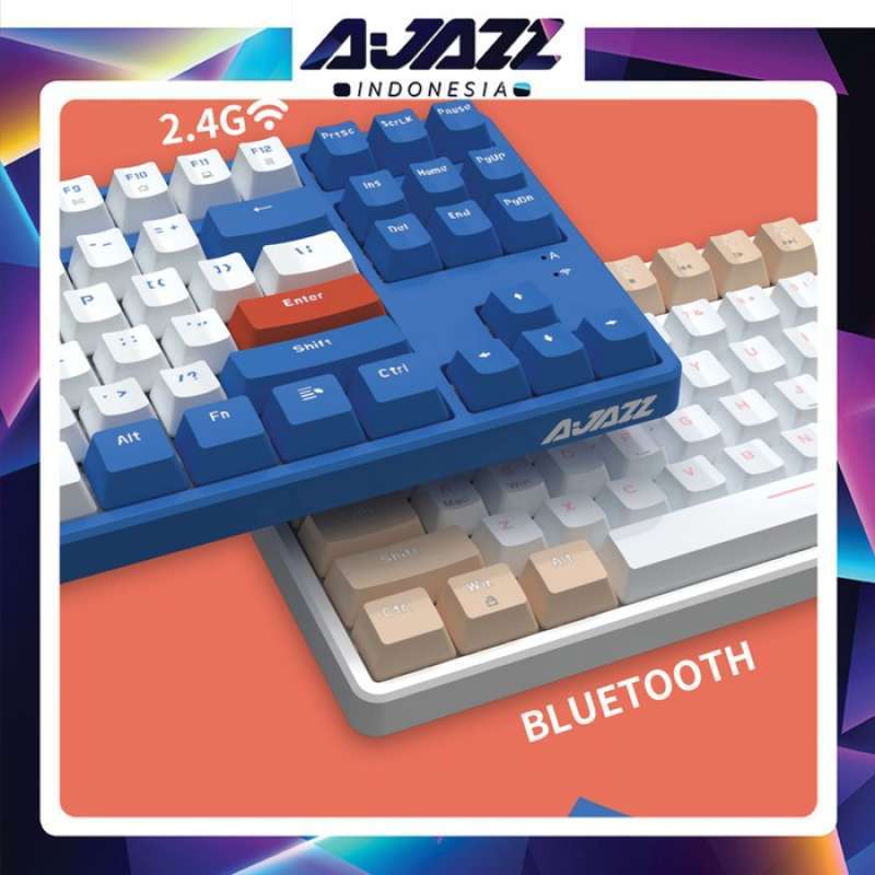 Jual Ajazz Ak871 / Ak-871 Tkl Wireless Mechanical Gaming Keyboard Dual Mode Di Seller Clover ...