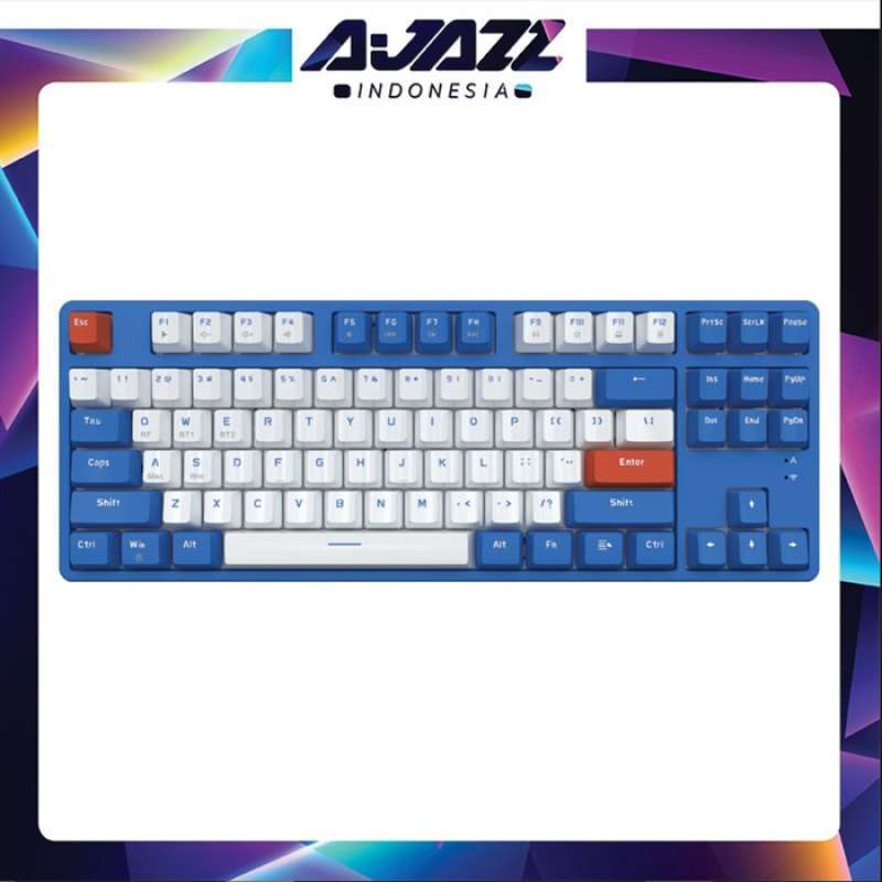 Jual Ajazz Ak871 / Ak-871 Tkl Wireless Mechanical Gaming Keyboard Dual Mode - Blue Switch Blue ...