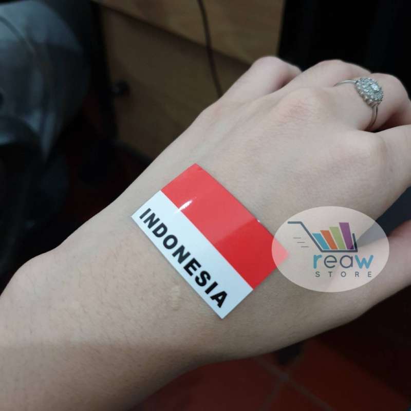 Jual Sticker / Stiker Pipi Muka Tangan Bendera Merah Putih I Love ...