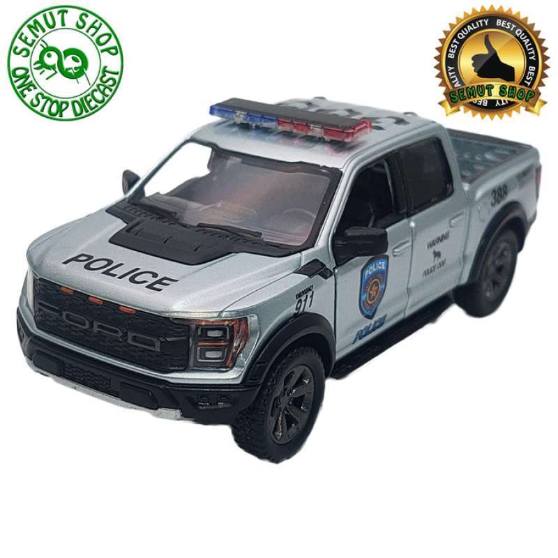 Promo Kinsmart 2022 Ford F-150 Raptor Silver Miniatur Mobil Diskon 50% ...