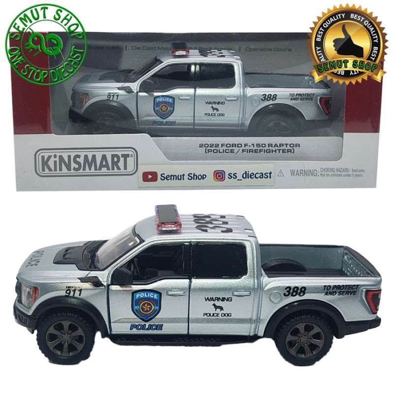 Promo Kinsmart 2022 Ford F-150 Raptor Silver Miniatur Mobil Diskon 50% ...