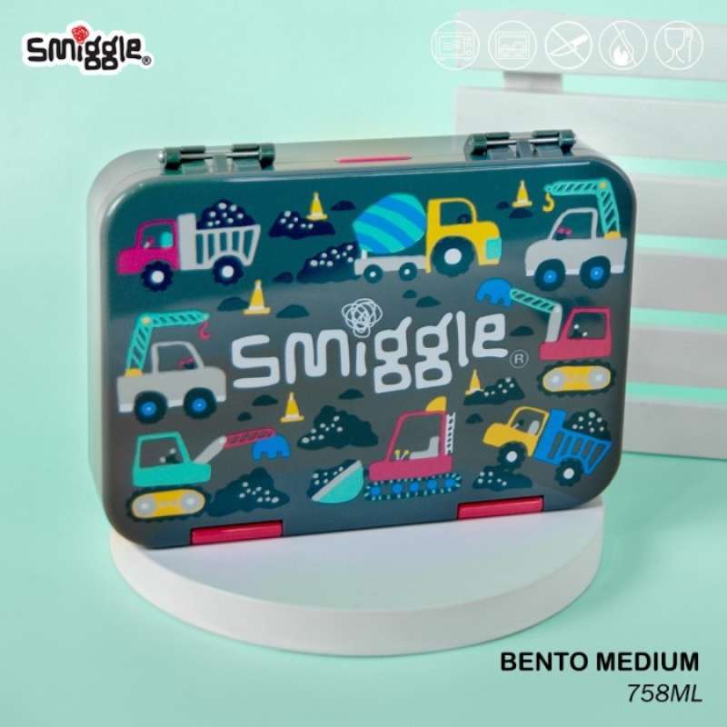Jual Smiggle Happy Medium Bento Lunchbox Sekat 4 Mbento - Play Astronot ...