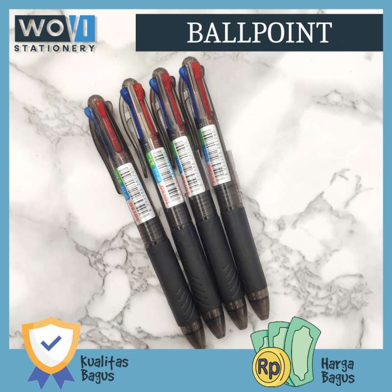 Promo [pcs] Ballpoint 4 Warna Bp-213 0.7mm Joyko / Pulpen Bp-213 4 ...