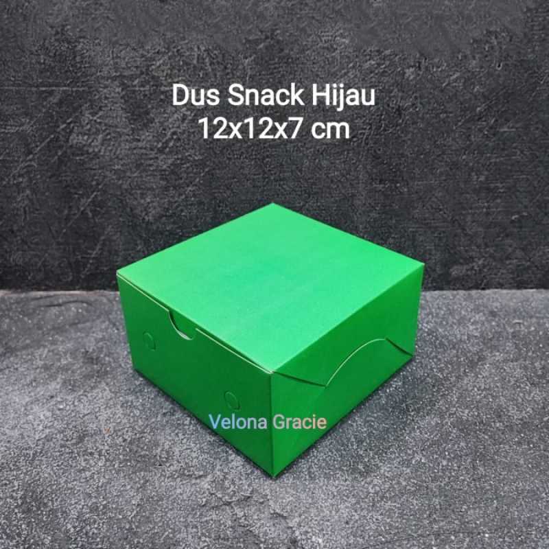 Jual Dus Hijau 12x12 Isi 50 Pcs Gs Kotak Kue Snack Box - Lb Di Seller ...