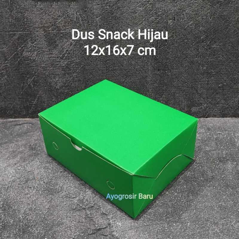 Jual Dus Hijau 12x16 Isi 100 Pcs Gs Kotak Kue Snack Box - Lb Di Seller ...
