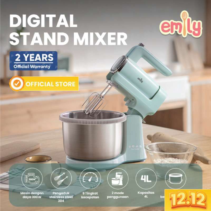 Jual Emily Digital Stand Mixer 4 L / Stand Mixer Digital Otomatis Di ...