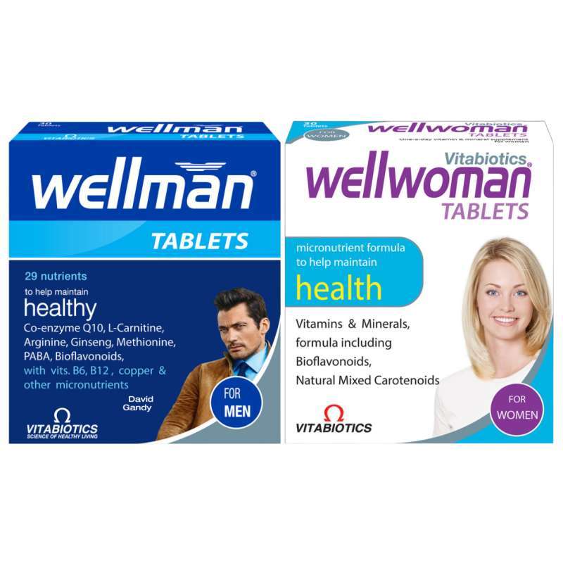Jual Paket Vitabiotics Family Pack Wellman 30 Tablets Dan Wellwoman 30 ...