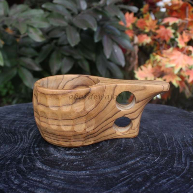 Jual Kuksa Cangkir Ukuran Besar (big Size) Akar Kayu Jati Di Seller ...