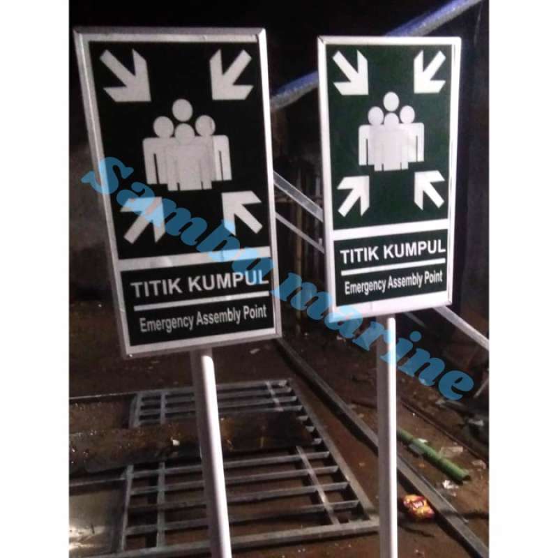 Jual Rambu Titik Kumpul Assembly Point Plat + Tiang 3 Mtr | Rambu K3 ...