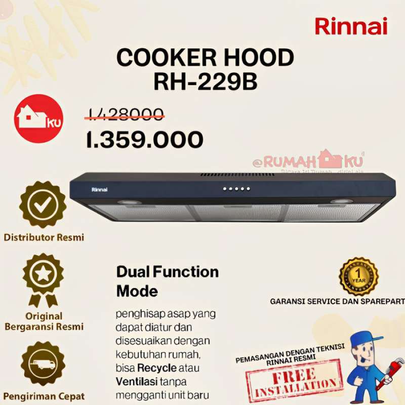 Jual Cooker Hood Rinnai Rh 229b Di Seller Shin Store - Cengkareng Timur ...