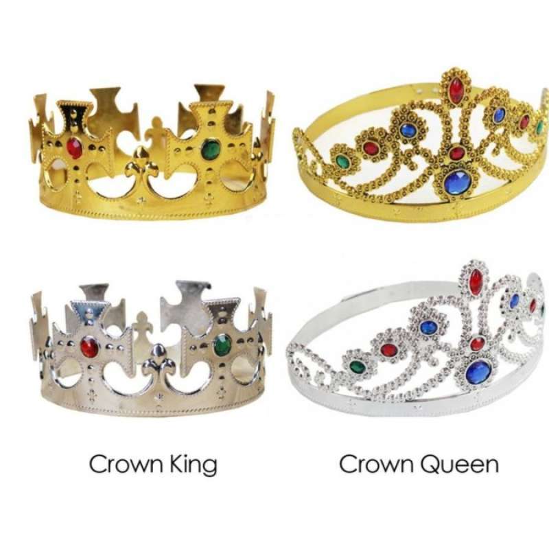 Jual Mahkota Mainan Raja Ratu / King Queen Crown Ulang Tahun Di Seller ...