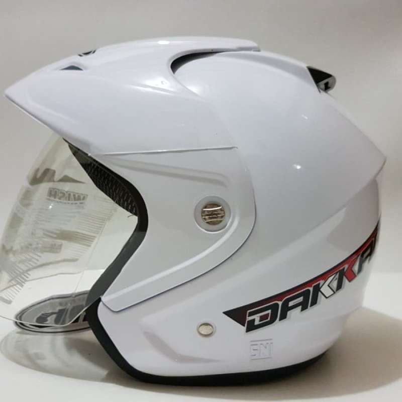 Promo Helm Sni Dewasa Standar Single Visor Type Dakkar White Putih ...