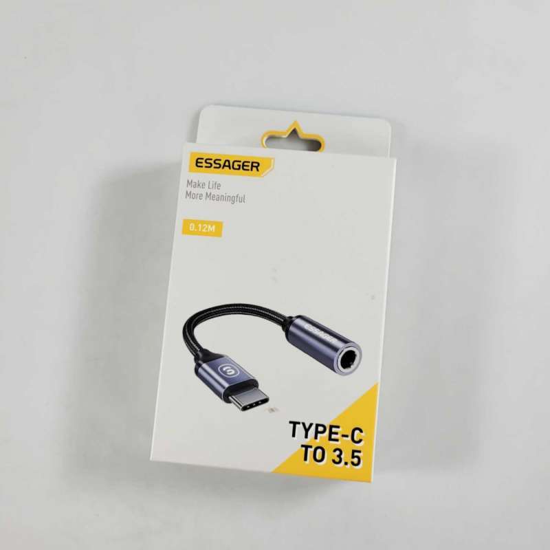 Jual Kabel Audio Braided Type C Male To 3.5mm Jack Female 12cm Es-yp15 ...