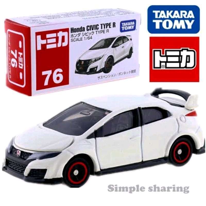 Jual Tomica Honda Civic Type R #76 White Takara Tomy Diecast Mobil Putih Sedan Legend Car Cars ...