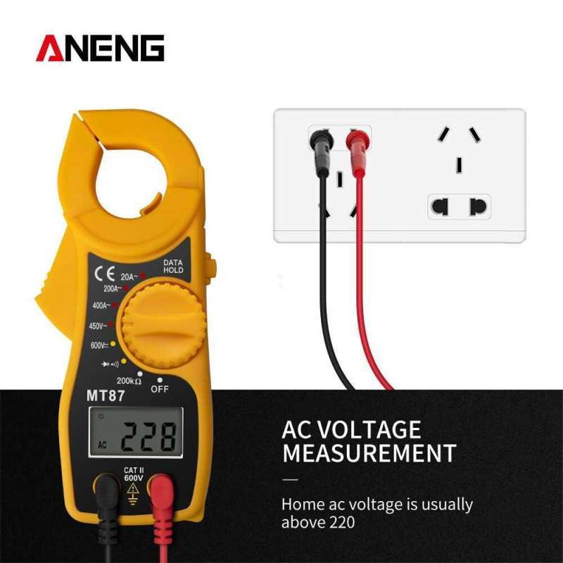 Jual Digital Multimeter Voltage Tester Clamp Mt87 Tespen Listrik Alat ...