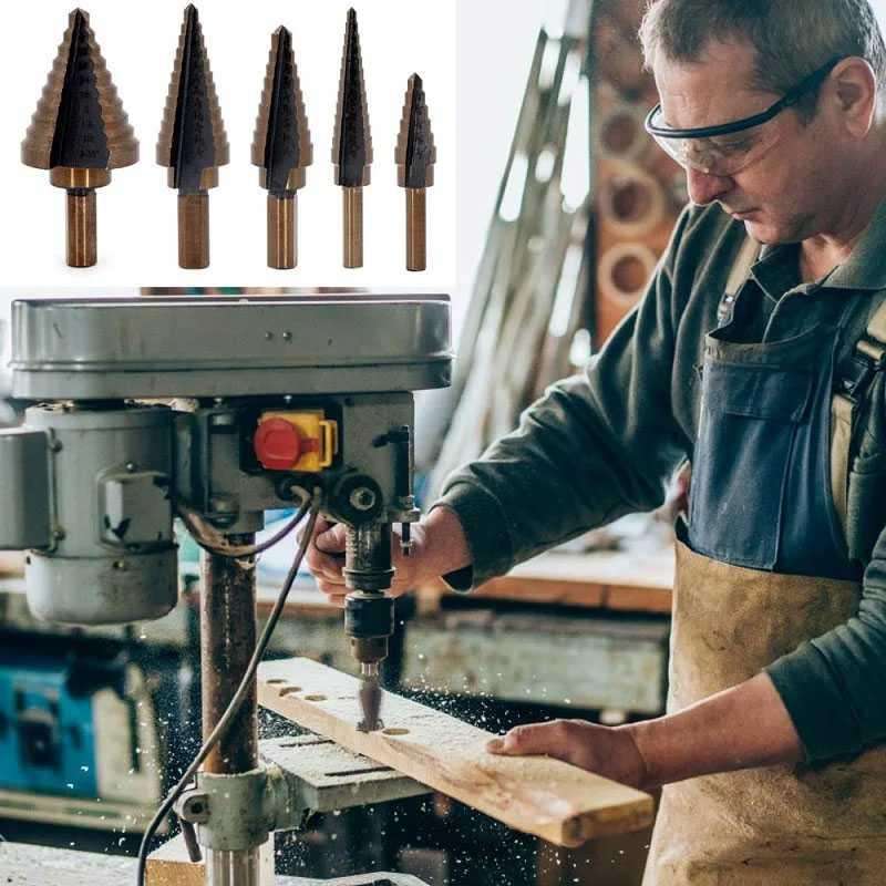 Jual Mata Bor Pagoda Spiral Drill Step Down Drill Bit Tipe 2 5 Pcs ...