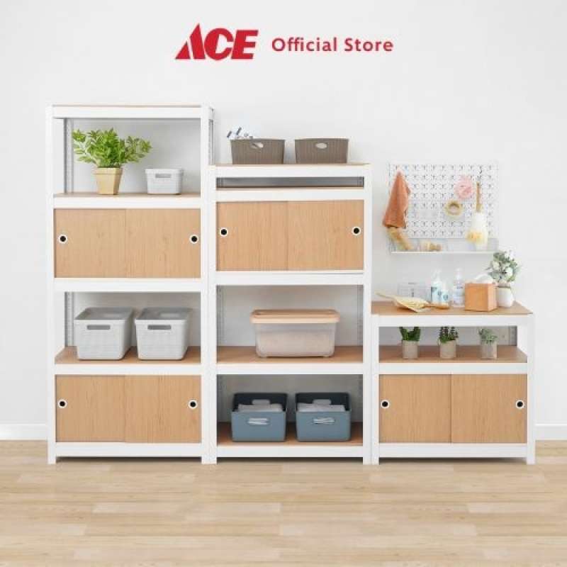 Promo New Ace - Homedant Rak Besi 5 Tingkat Dengan Kabinet Penyimpanan ...