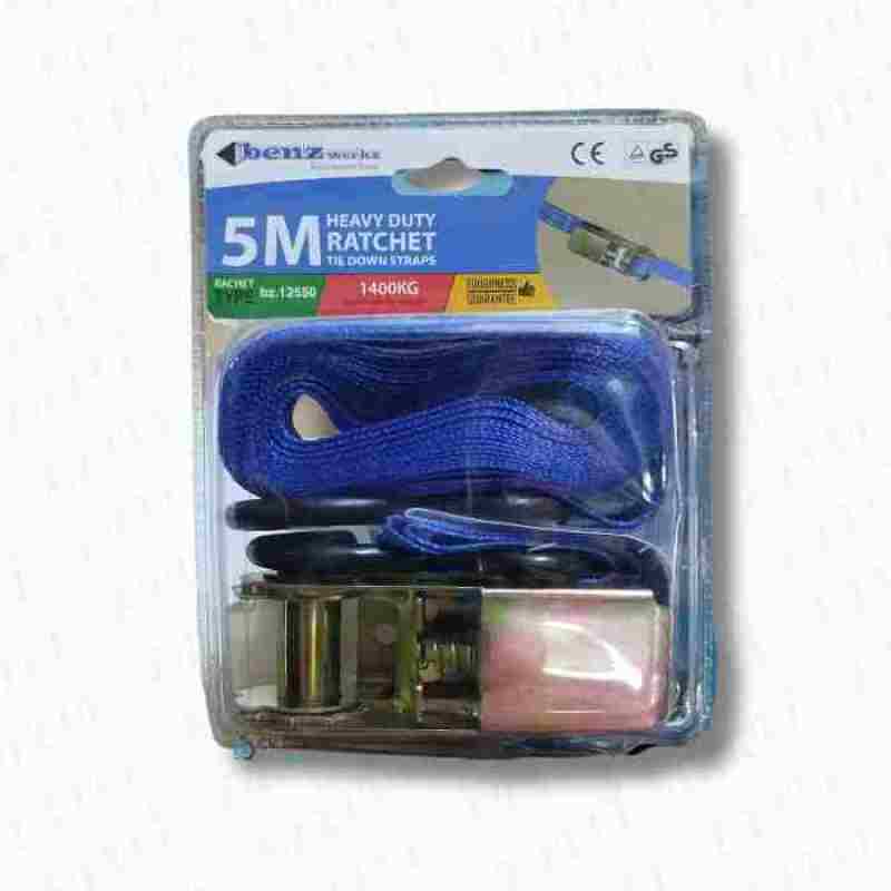 Jual Benz Ratchet Tie Down 1 Inch X 5 Meter X 1400kg Cargo Lashing ...