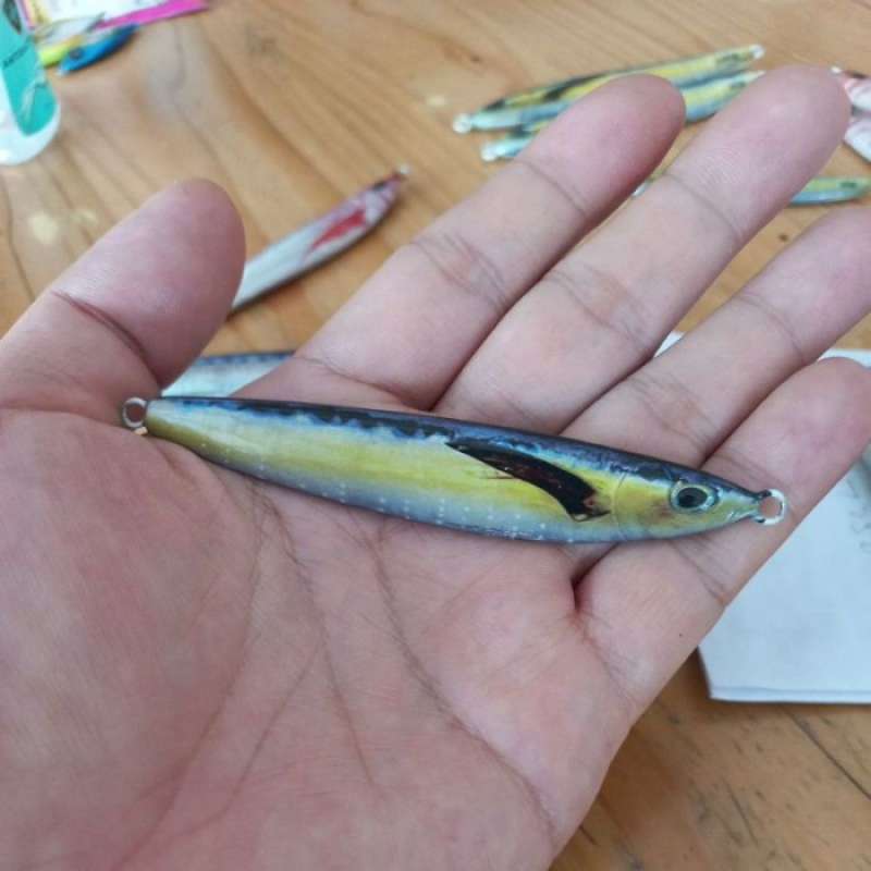 Promo Metal Jig Full Gid Model Gomame 40, 60, 80, 100 Gram - Kuning, 40 Gram Diskon 29% Di ...