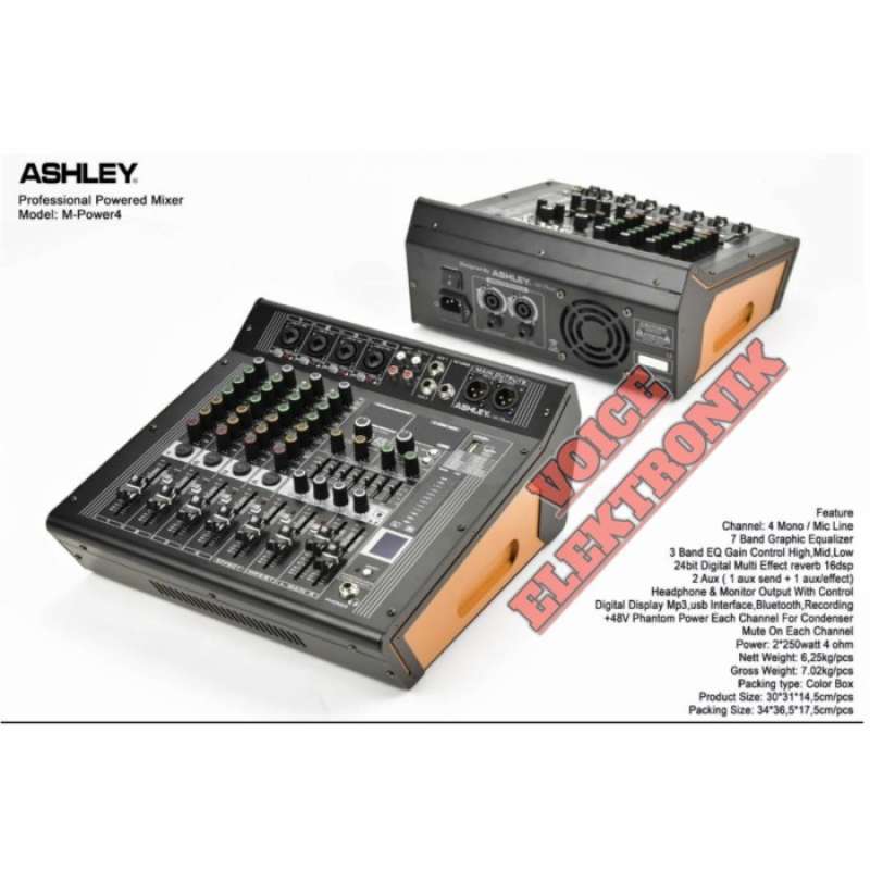 Jual Power Mixer Ashley M Power Original 4channel Bluetooth Recording Di Seller Sunshop ...