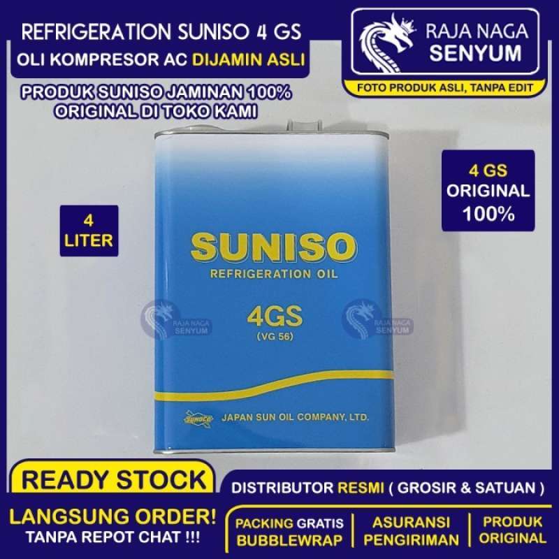 Promo Suniso 4gs Jepang / 4 Gs Oli Kompresor / Kompressor Ac 4 Liter ...