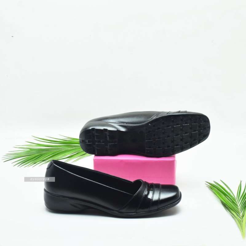 Promo Sepatu Pantofel Wanita Kerja Guru Pns Formal Hitam Ringan Nyaman ...