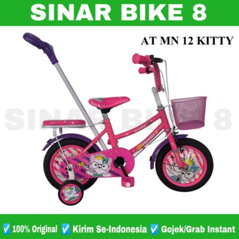 Promo Sepeda Anak Perempuan Atlantis Hello Kitty 12 Inch Stir Usia 2-4 ...