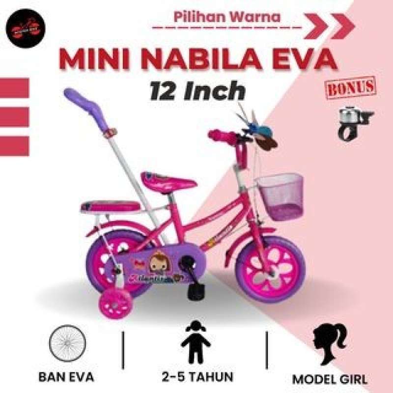 Promo Sepeda Anak Perempuan Mini Atlantis Nabila 12 Ban Eva Diskon 50% ...