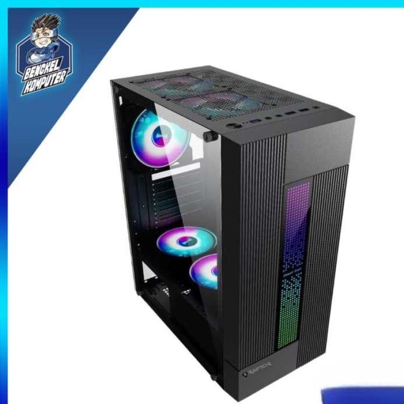 Jual Casing Pc Gaming Raptor 1625 Black Include Psu 300w No Fan Di ...
