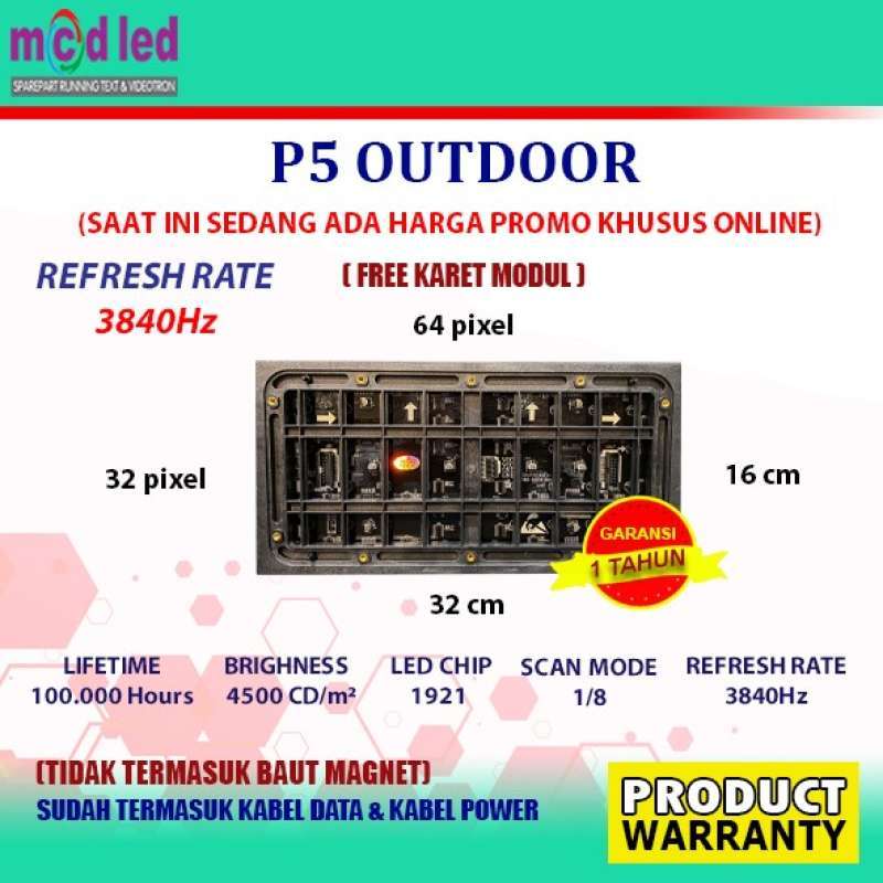 Promo Modul P5 Rgb Smd Full Color Outdoor - Modul P5 3840hz, Hanya ...