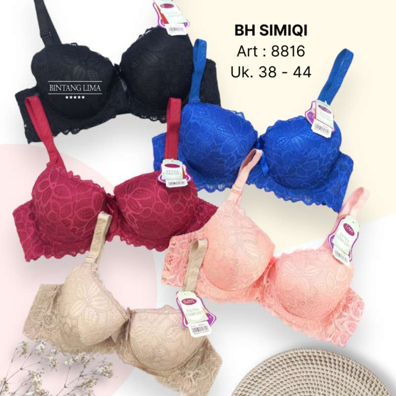 Jual Bh Wanita Simiqi Model Brukat | Bh Kawat | Bra Besar Kait 3 Motif ...
