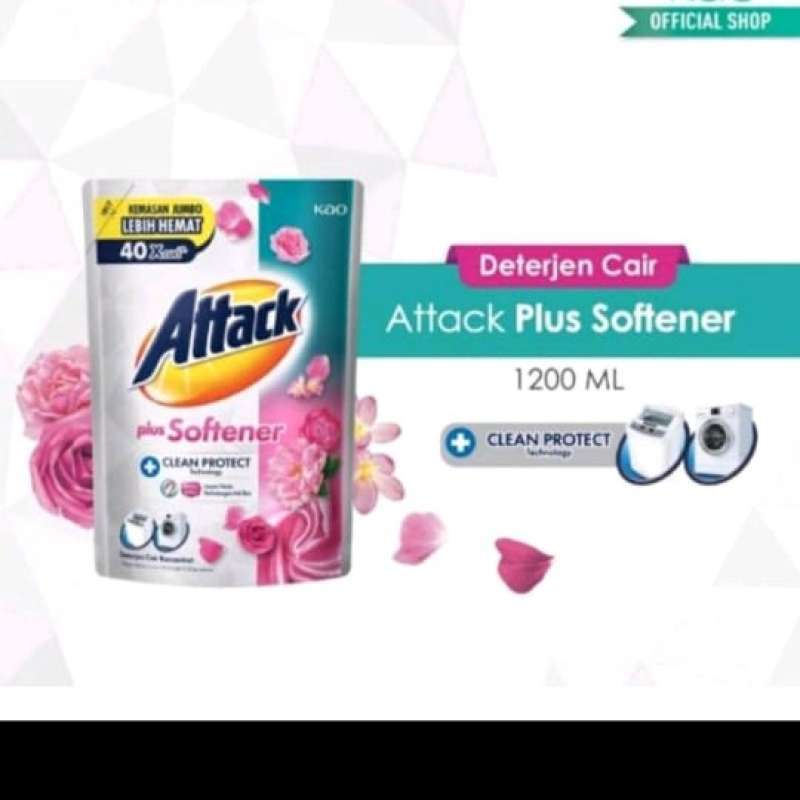 Jual Attack Deterjen Cair 1200ml Plus Softener/hygiene Plus & Sensor ...