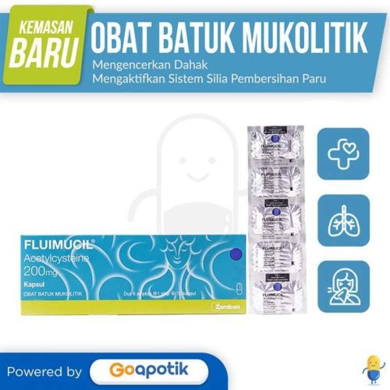 Jual Fluimucil 200 Mg Strip 10 Kapsul / Obat Batuk Pengencer Dahak Di ...