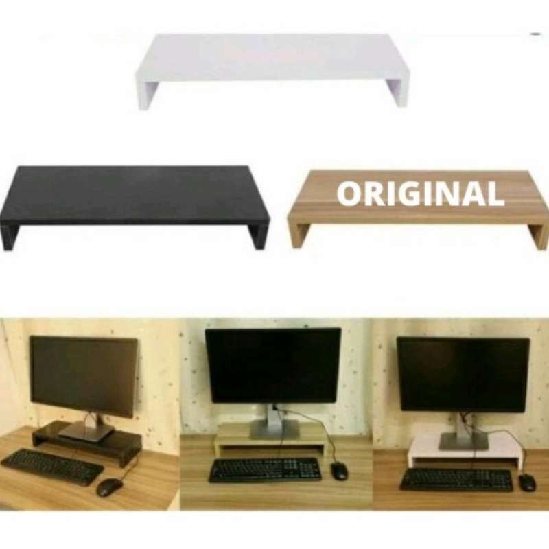 Jual Stand Laptop Meja Dudukan Tatakan Monitor Alas Kayu Asli Rapi Dan ...
