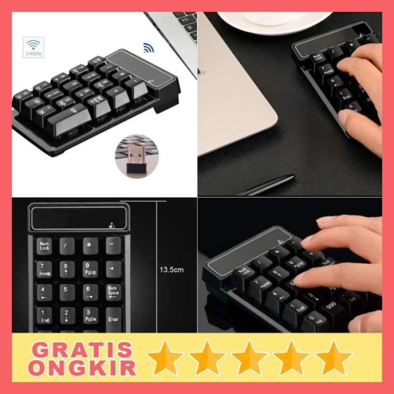 Jual Wireless Number Pad Numeric Numpad Keypad Angka Nomor Tombol ...