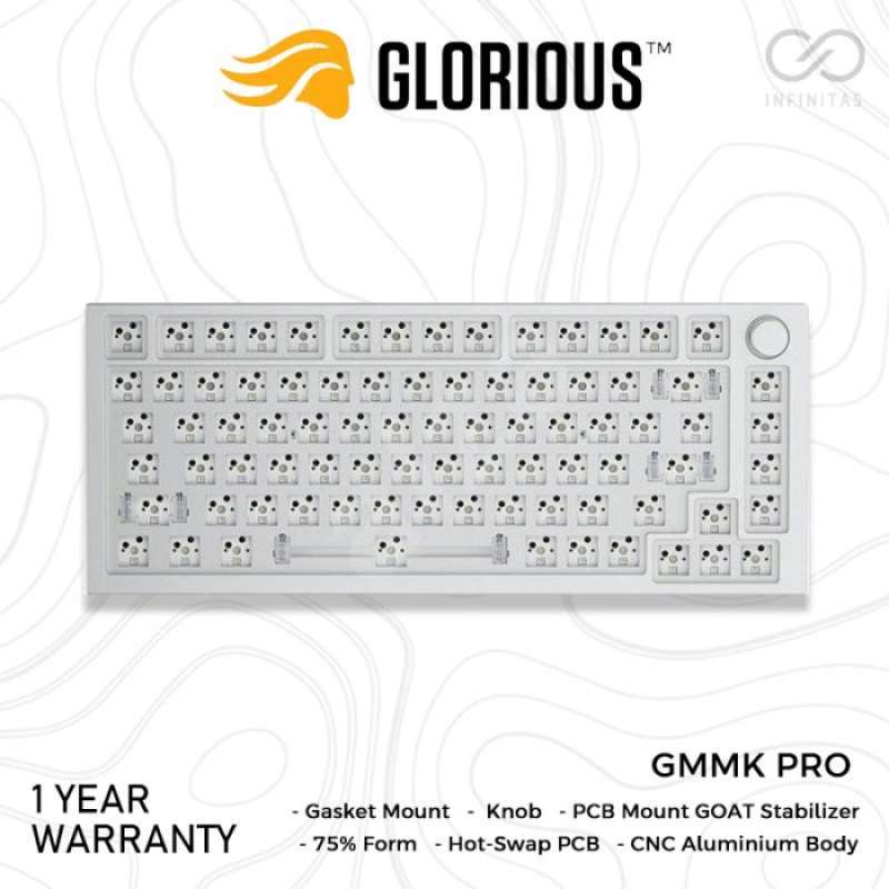 Jual Glorious Gmmk Pro 75% Barebone Mechanical Keyboard Kit - Putih Di ...