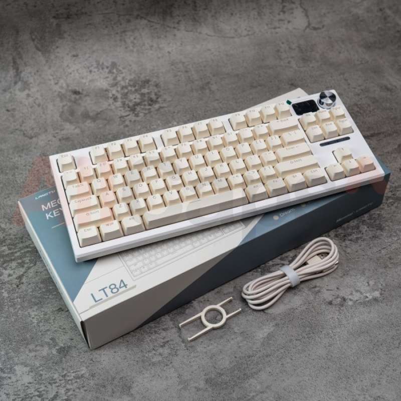 Jual Langtu Lt-84 Lt84 Lite Wired Tkl Lcd Hotswappable Mechanical ...