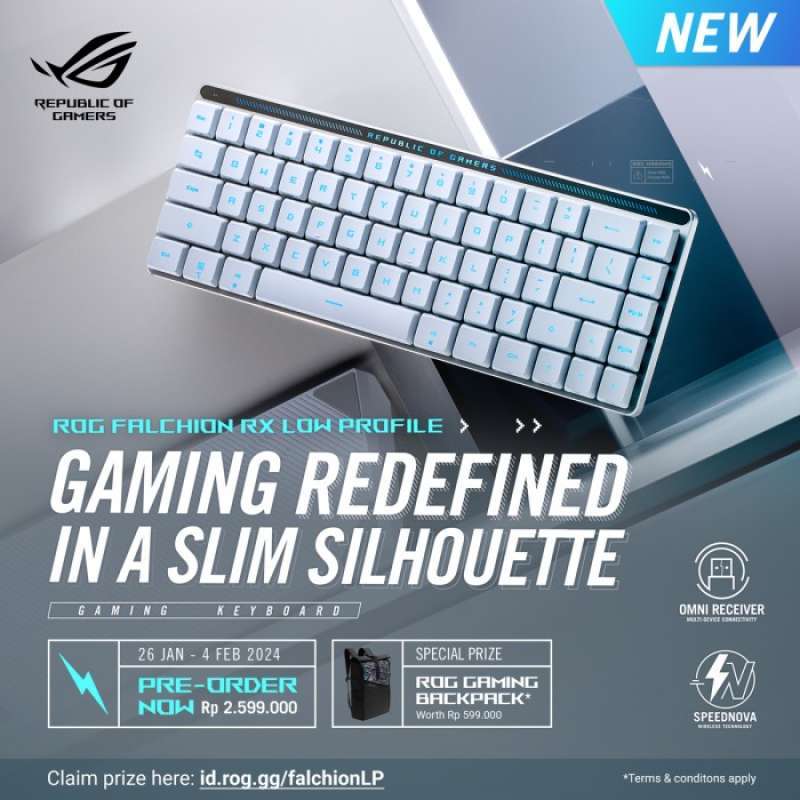 Jual Asus Rog Falchion Rx Low Profile Wireless Gaming Keyboard Di ...