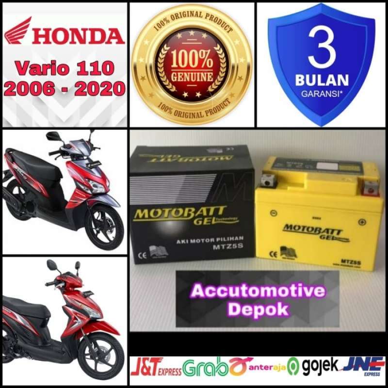 Promo Aki Motor Honda Vario 110 Lama Cw Karbu Injeksi Fi Esp Motobatt Mtz5s Diskon 33% Di Seller ...
