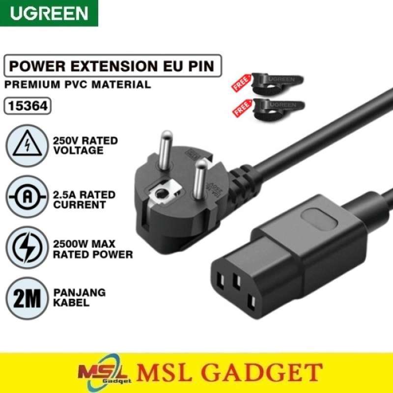 Jual Ugreen Kabel Power Cord Pc Komputer Printer Laptop Monitor 3 ...