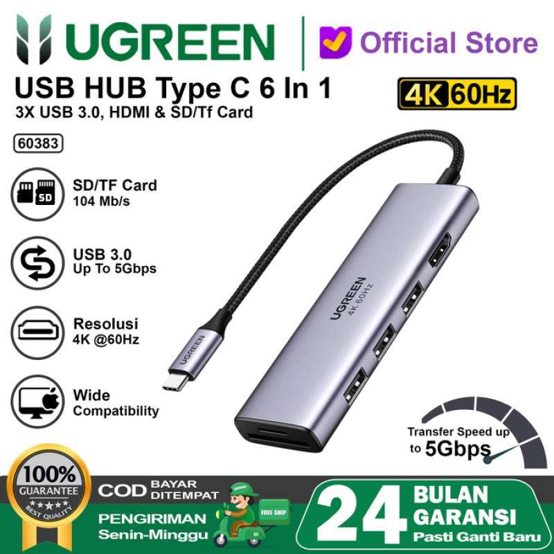 Jual Ugreen Usb Hub Type C Usb A To Usb Hdmi Vga Sd Card Ethernet Etc Usb C Di