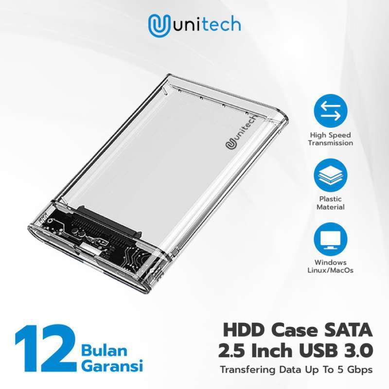 Jual Unitech Casing External Harddisk Hdd 2.5 Inch Sata Usb 3.0 Transparant Di Seller Velvet ...