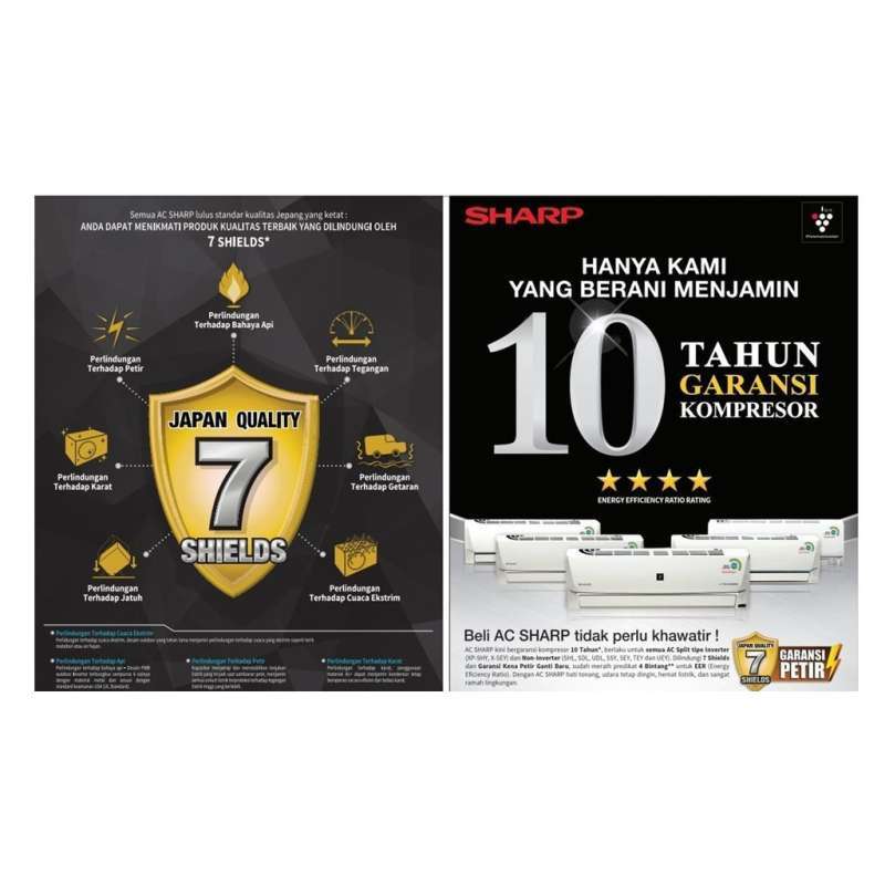 Jual Sharp Elektronik Ac Ah9bey 1 Pk 1pk Garuda Series Garansi Resmi Di ...