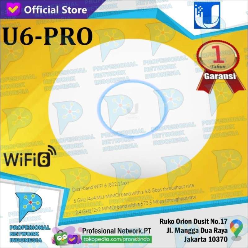 Jual Ubiquiti Unifi U6-pro Acccess Point Wifi 6 / Ubiquiti Unifi U6-pro - Unit Only Di Seller ...