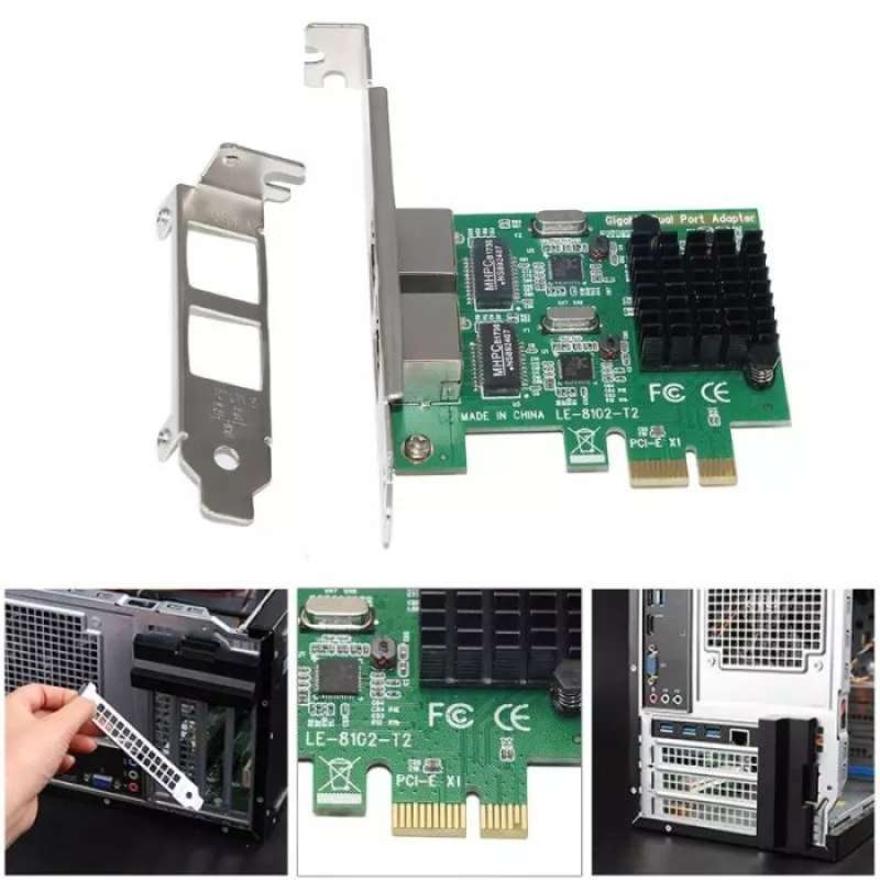 Jual Card Pcie Gigabit Lan 2 Port Free Low Profile Bracket Di Seller ...